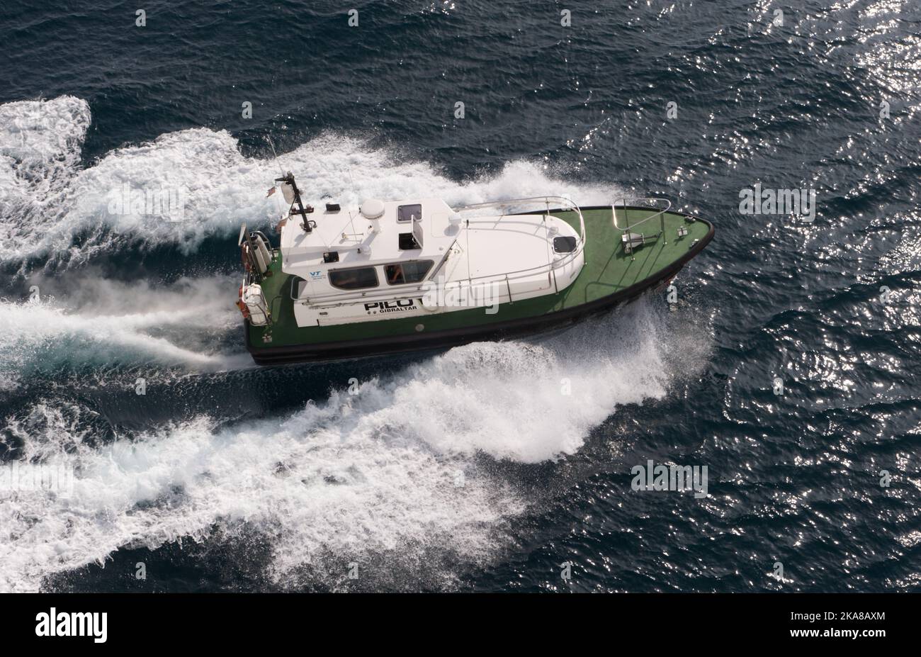 Harbour Pilot Boat, Gibraltar Stock Photo - Alamy