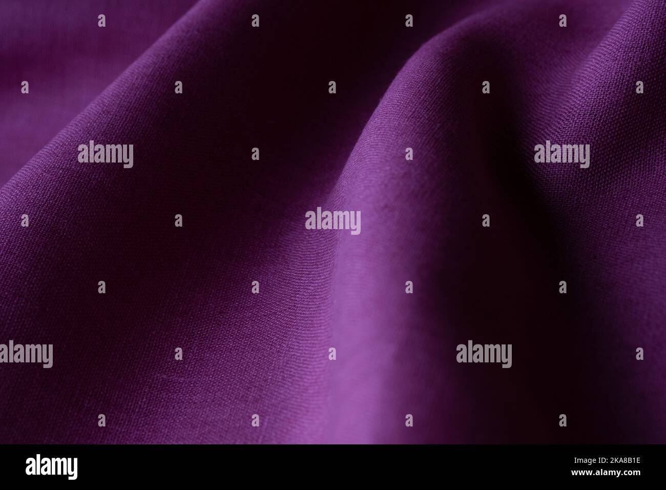 Wrinkled linen cloth folded napkins. Natural linen fabric texture ...