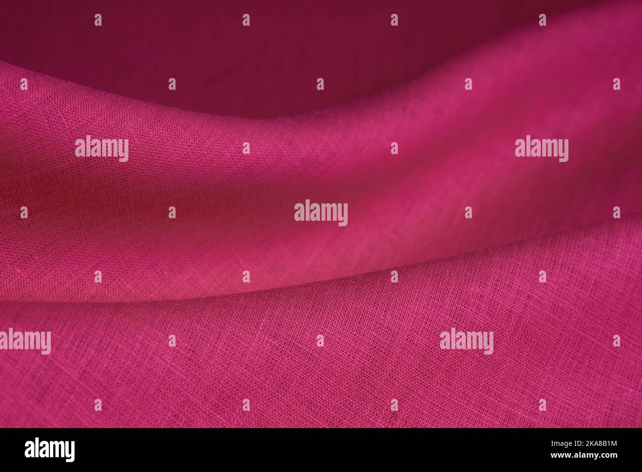 Wrinkled linen cloth folded napkins. Natural linen fabric texture ...