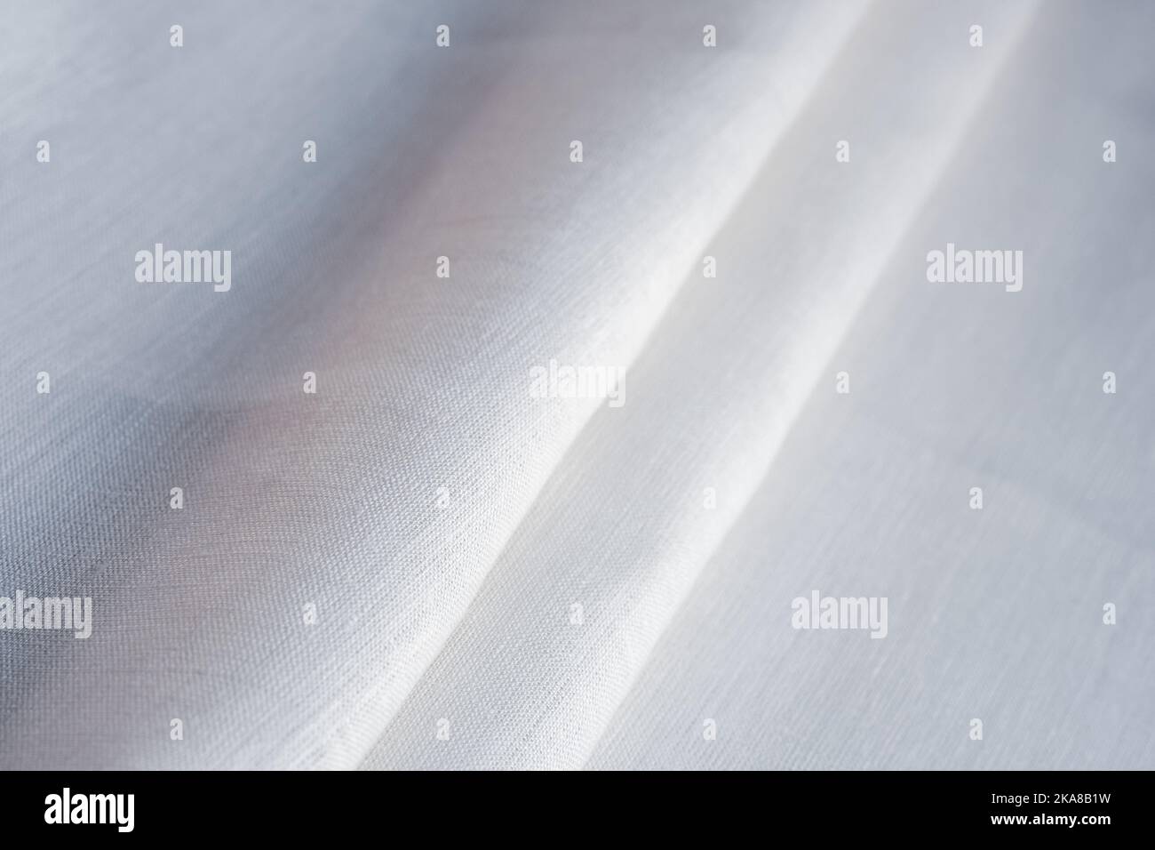 Wrinkled linen cloth folded napkins. Natural linen fabric texture ...