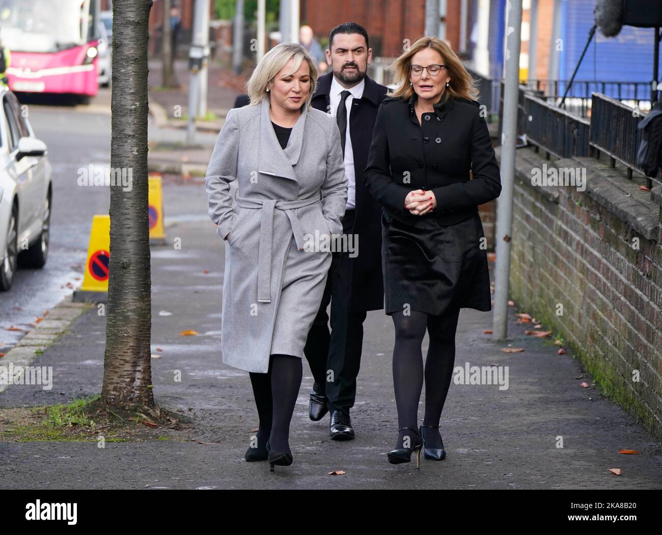 Sinn Fein vice president Michelle O'Neill (left) and Lord Mayor of ...