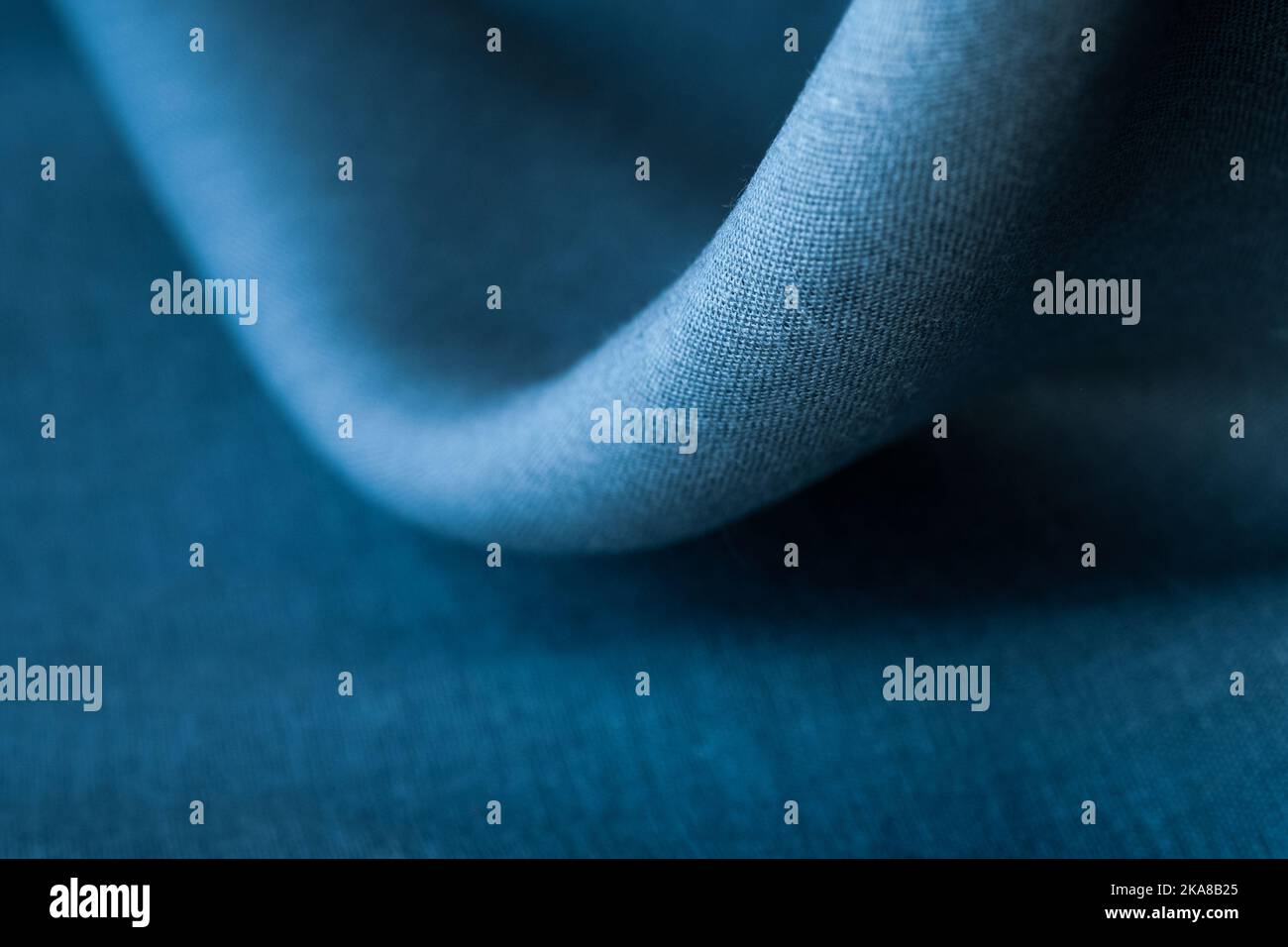 Wrinkled linen cloth folded napkins. Natural linen fabric texture ...