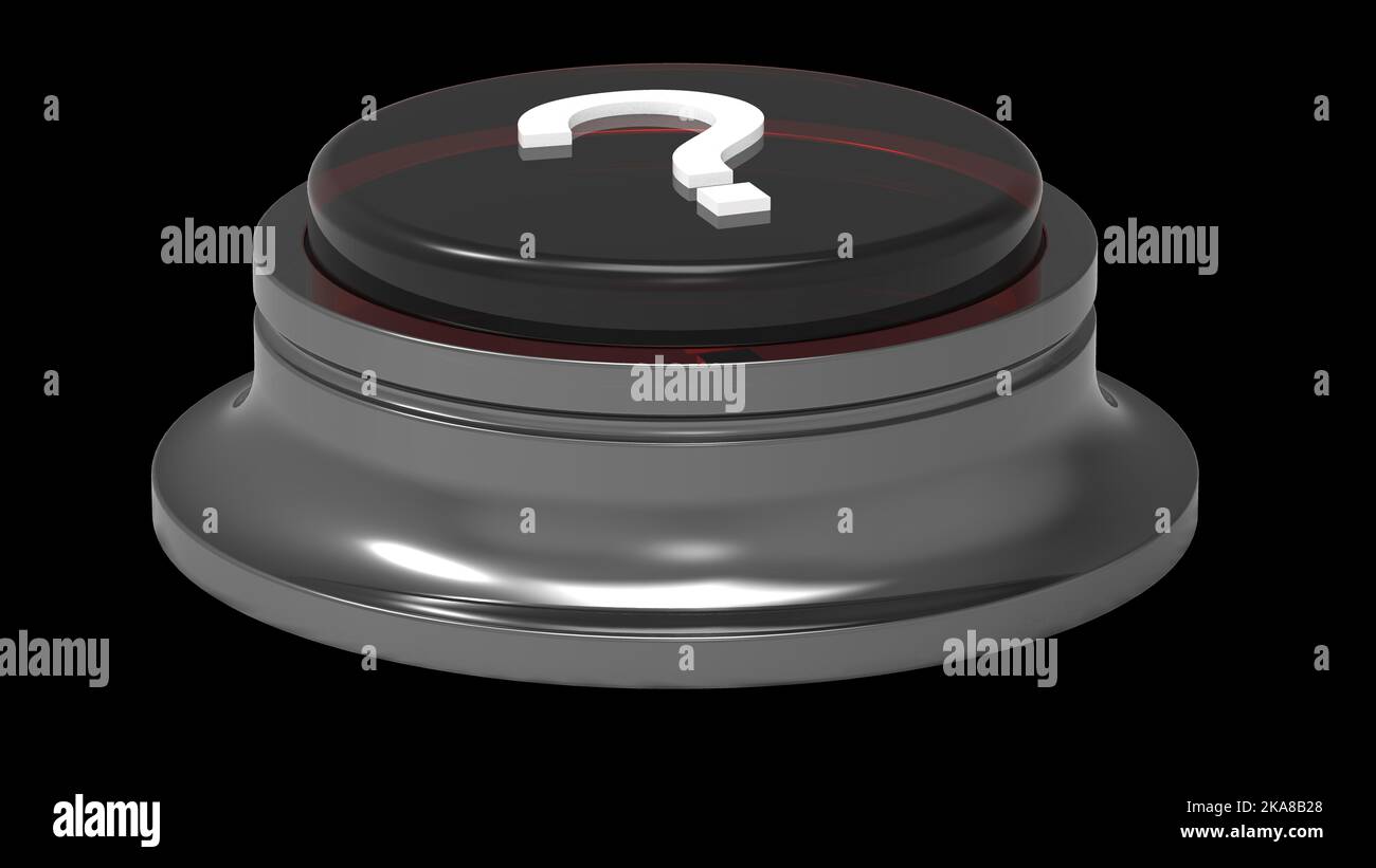 question mark button white and red isolated illustration 3d render ...