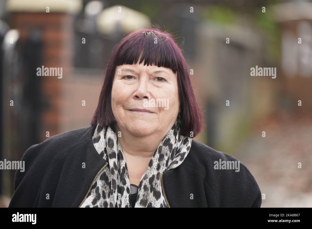 Former Women's Coalition leader Bronagh Hinds arrives at the funeral of ...