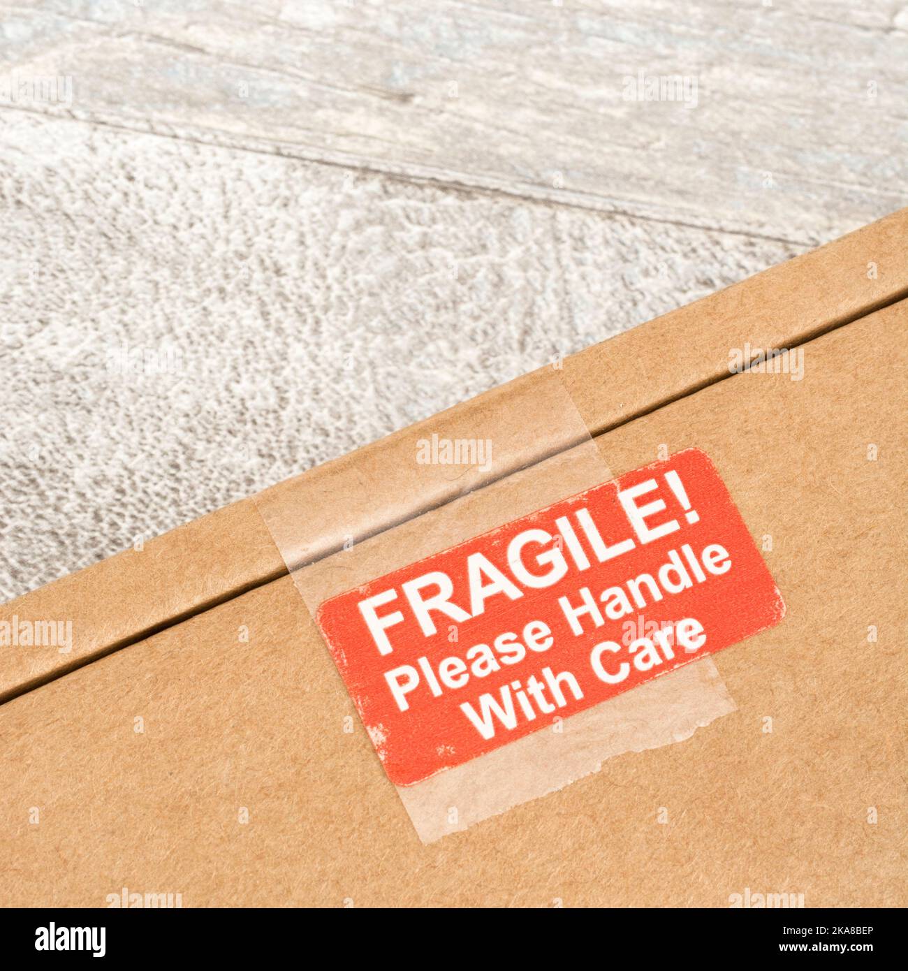 Handle with care adhesive label hi-res stock photography and images - Alamy