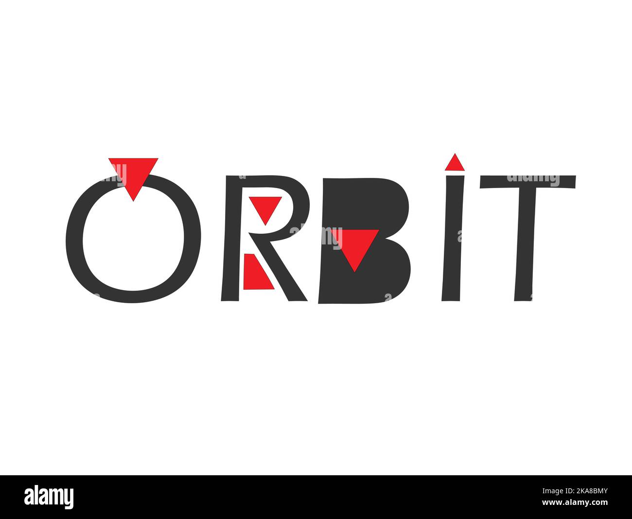 orbit font shape triangle logo design, letter, alphabet, icon ...