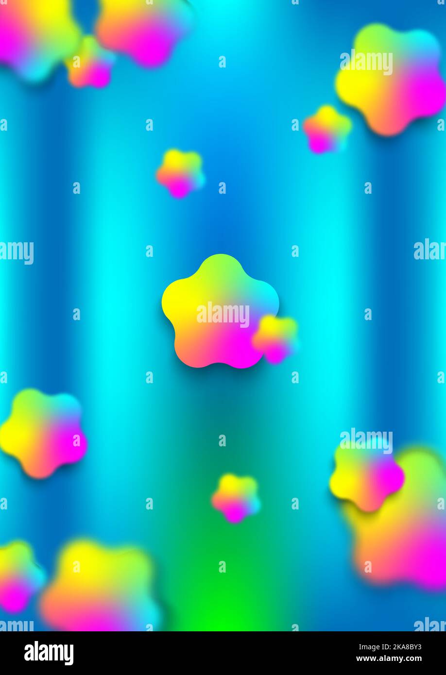 Seasonal Christmas rainbow ball bubble glowing abstract background ...