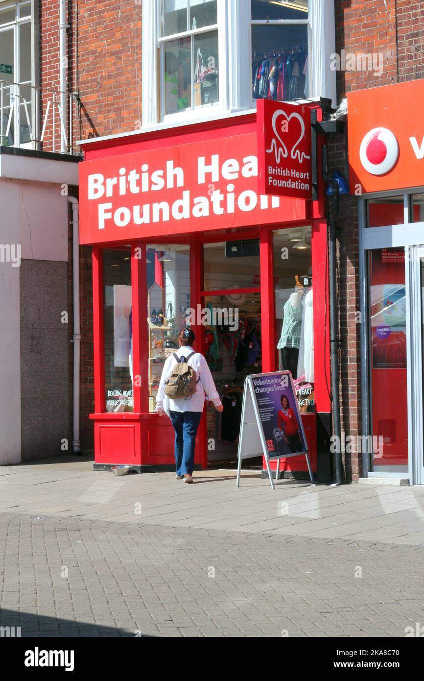 British heart foundation charity shop Stock Photo - Alamy