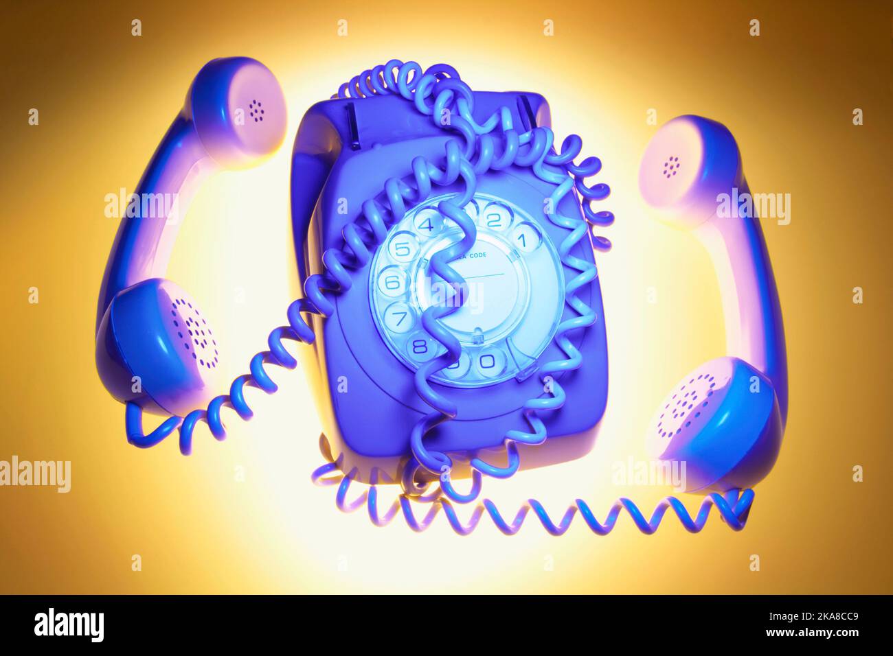 Telephone lines on old telephone hi-res stock photography and images ...