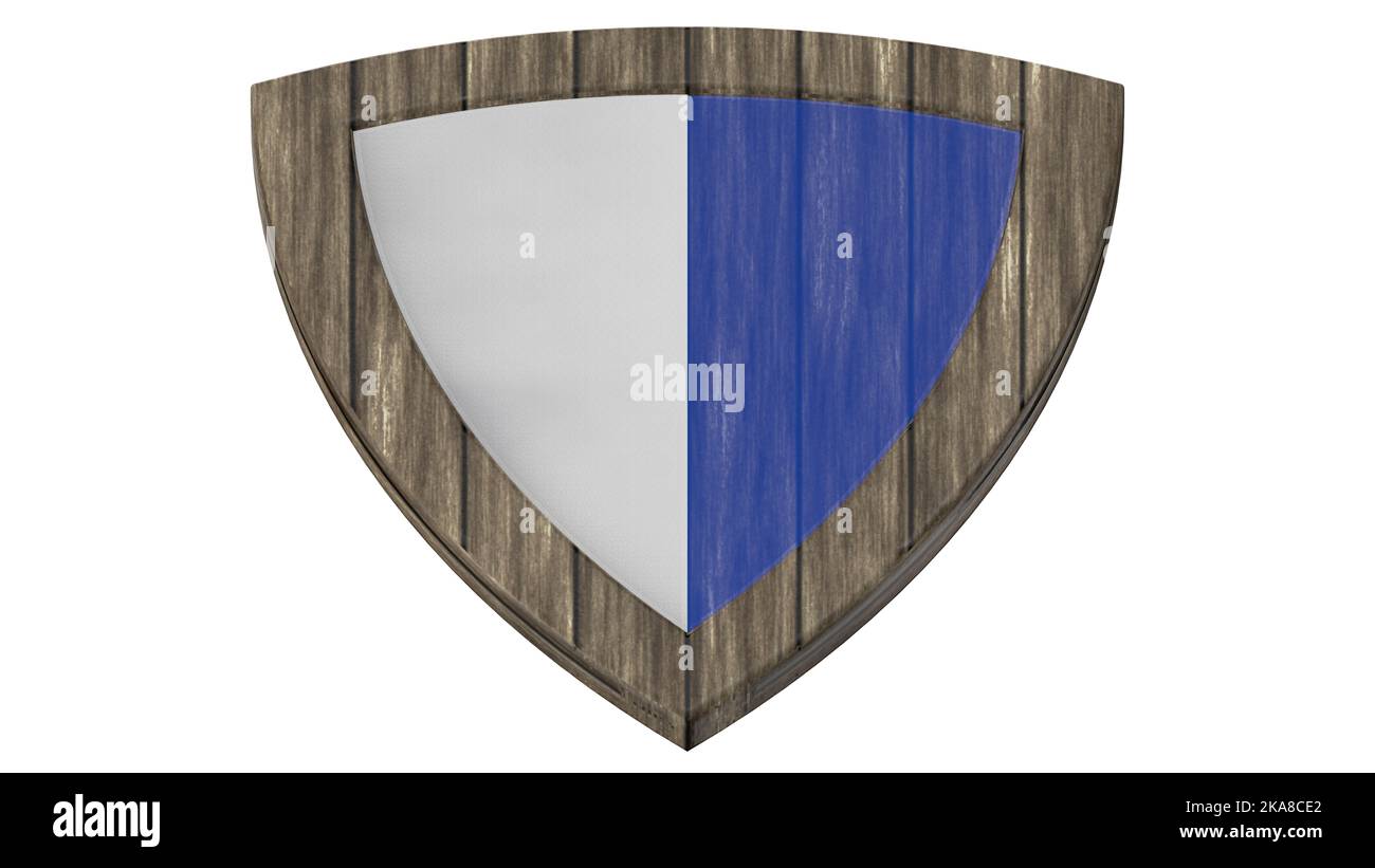 shield wood medieval 3d render illustration Stock Photo - Alamy