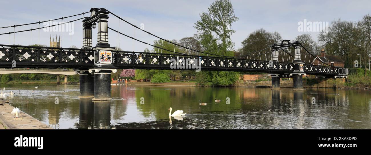 The Ferry bridge over the river Trent, Burton Upon Trent town ...