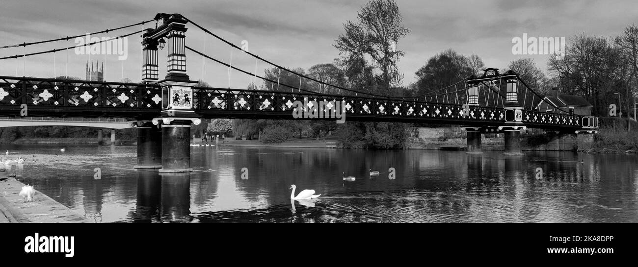 The Ferry bridge over the river Trent, Burton Upon Trent town ...