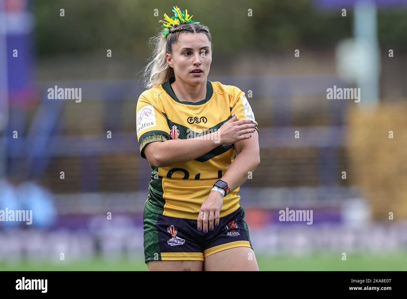 Maria Graf of Brazil during the Women's Rugby League World Cup 2021 ...