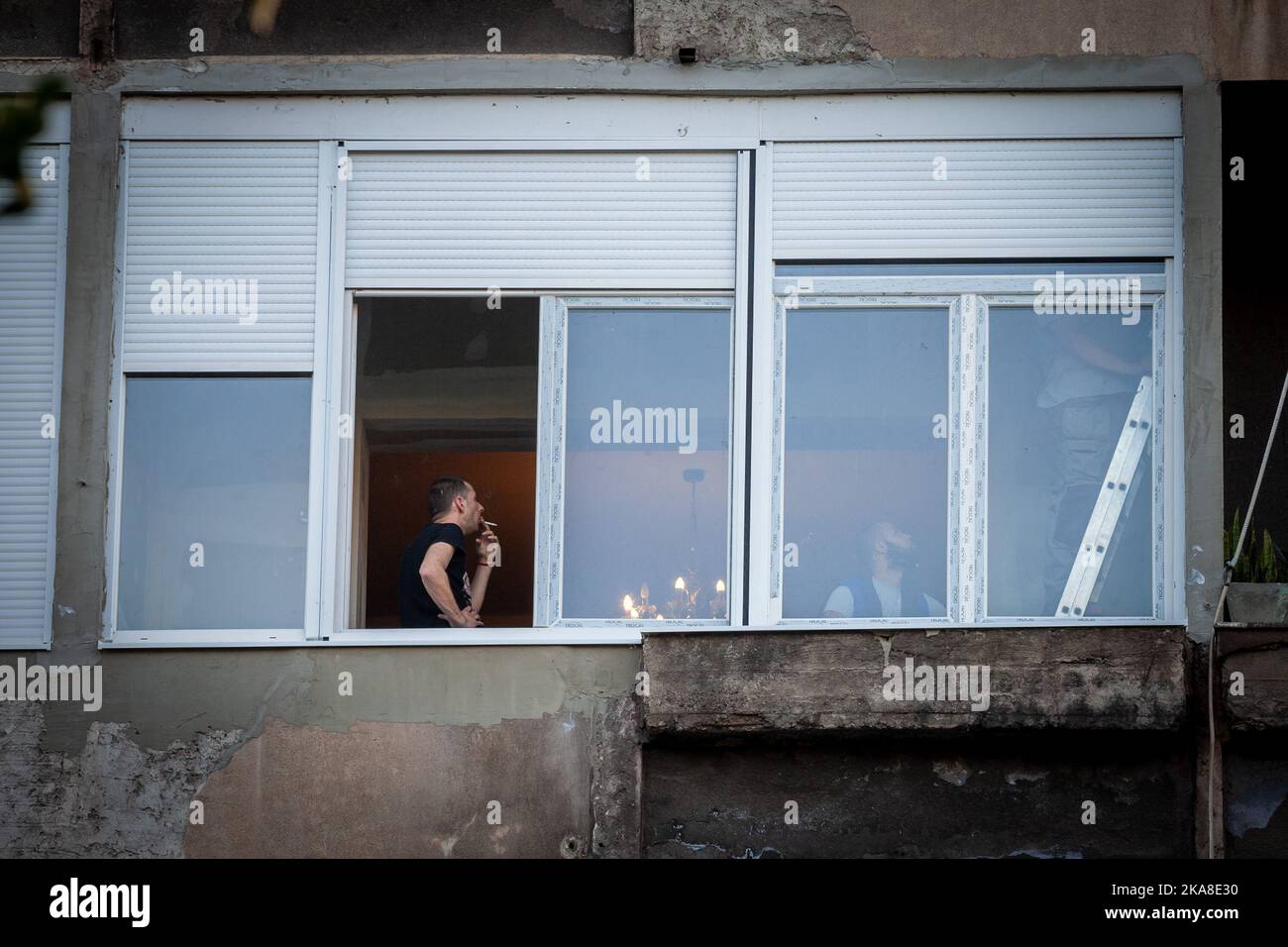 Construction worker smoking hi-res stock photography and images - Alamy