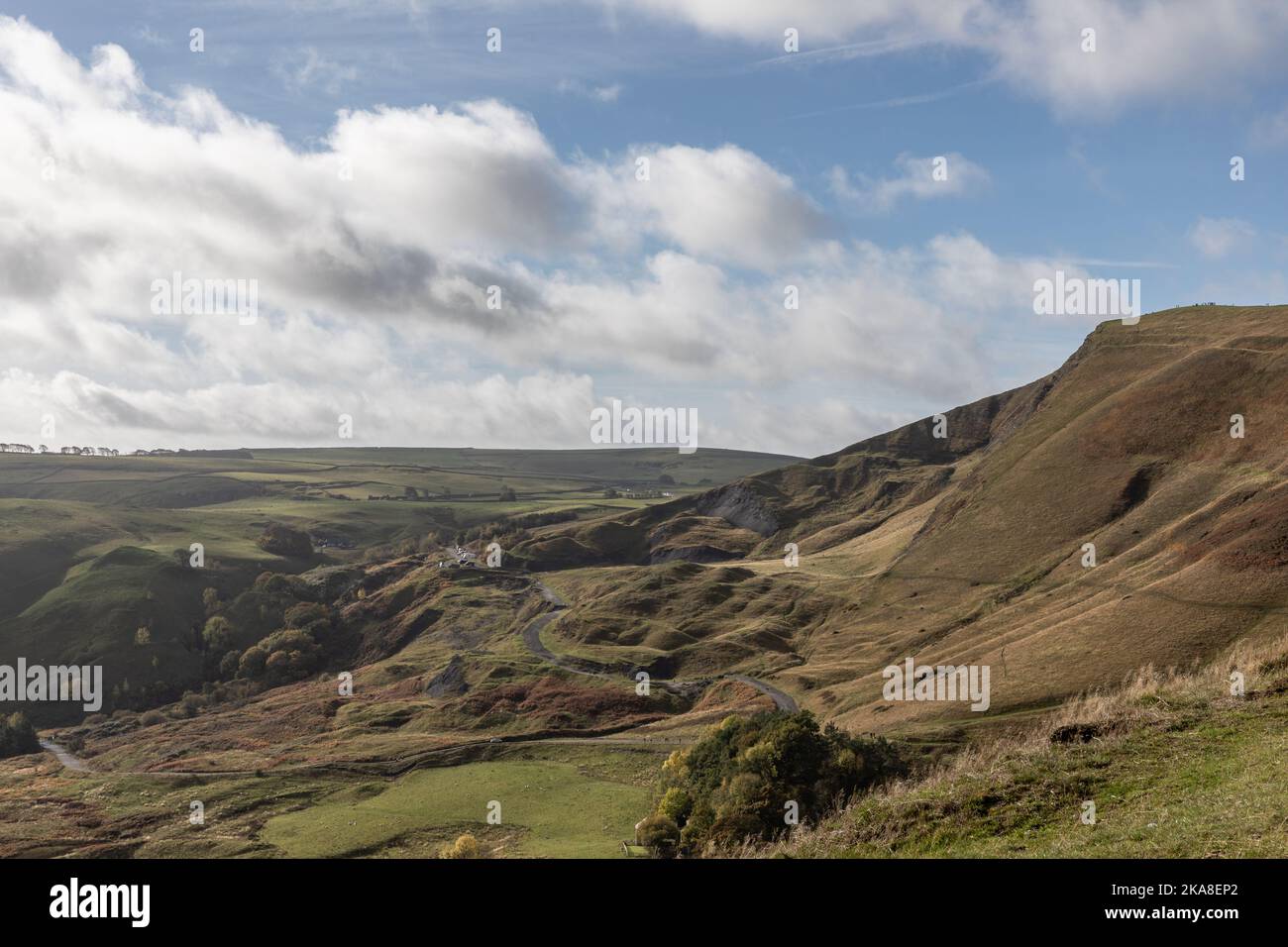 View of Mam Tor to the right, Peak District, UK Stock Photo - Alamy