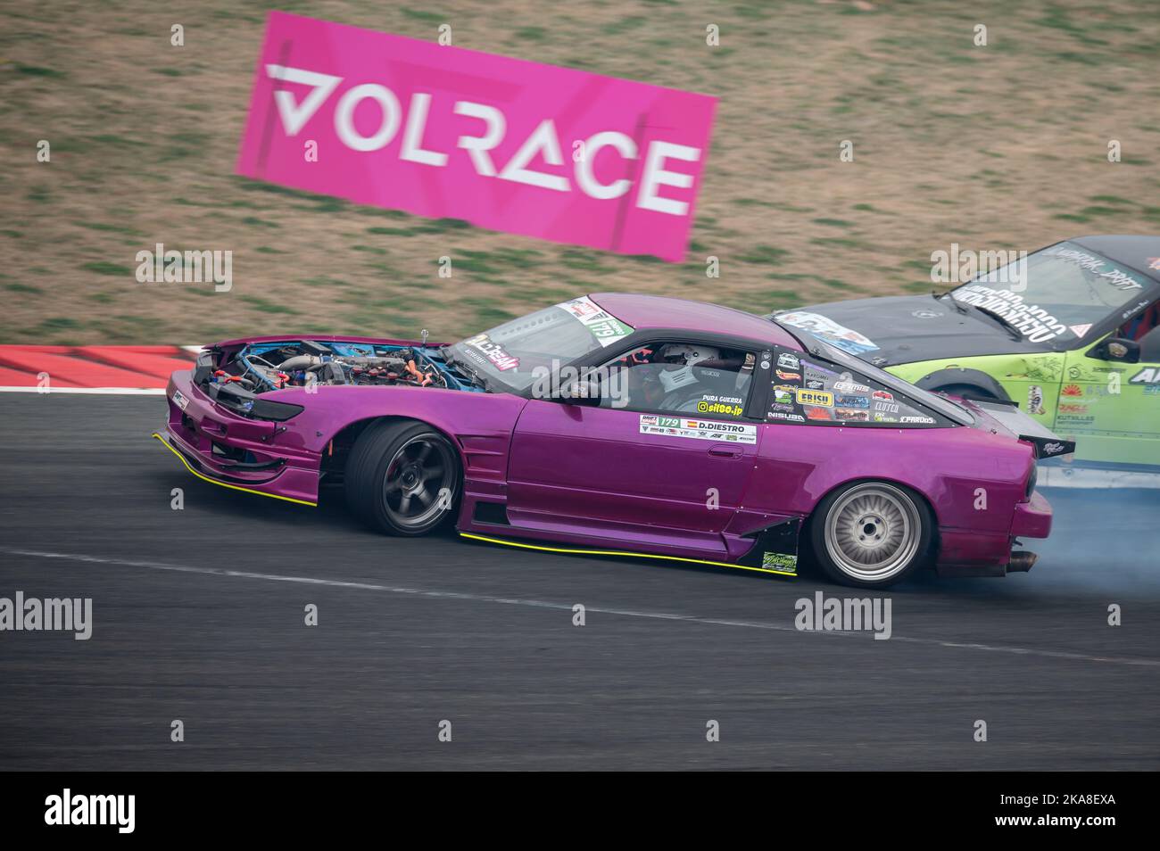 Nissan Silvia S13 Sileighty drifting on the race track Stock Photo - Alamy