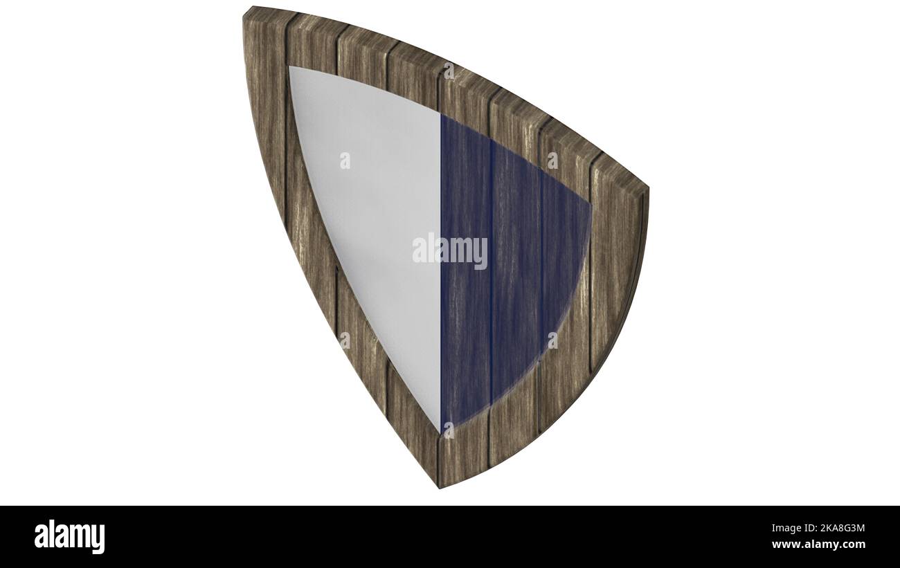 shield wood medieval 3d render illustration Stock Photo - Alamy