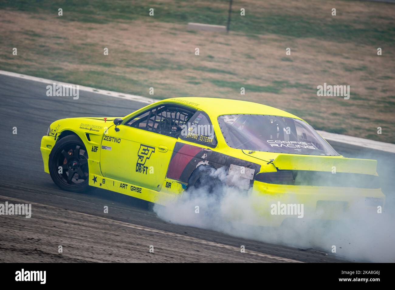 Nissan Silvia S14 drifting on the racing circuit Stock Photo - Alamy