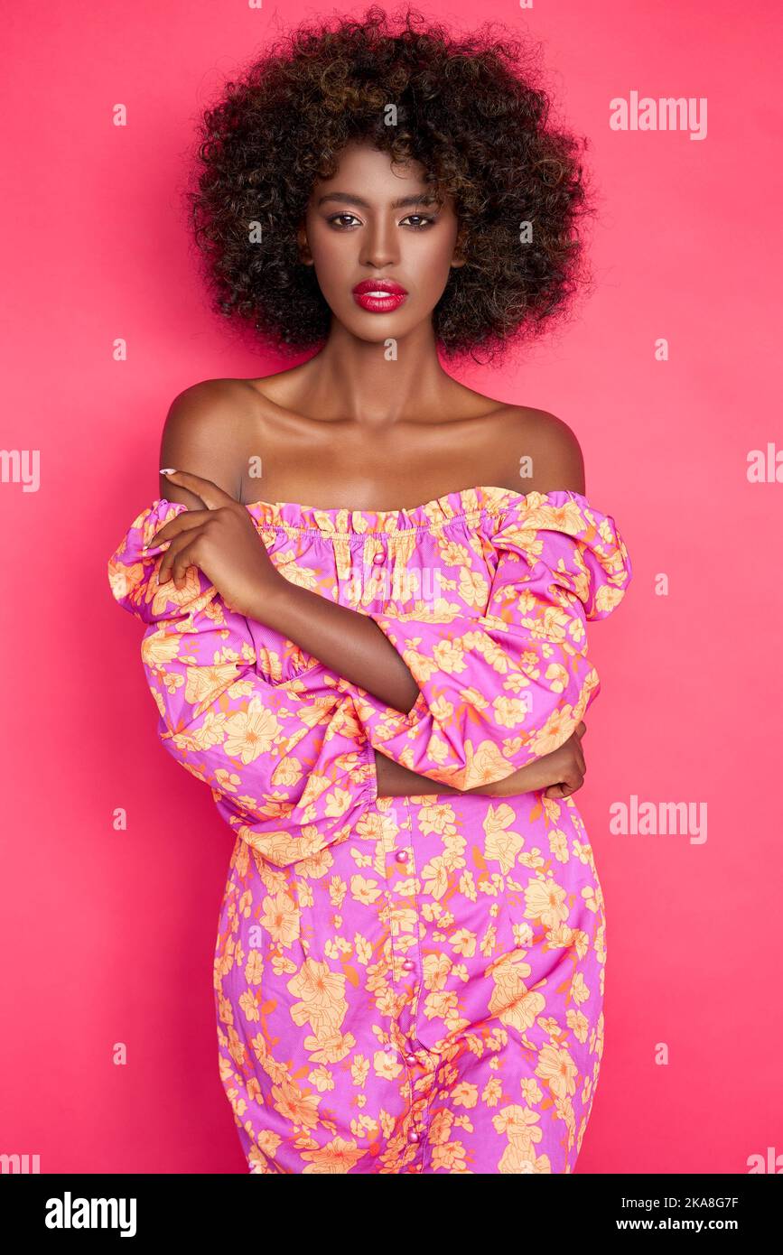 African american model vivid hi-res stock photography and images - Alamy