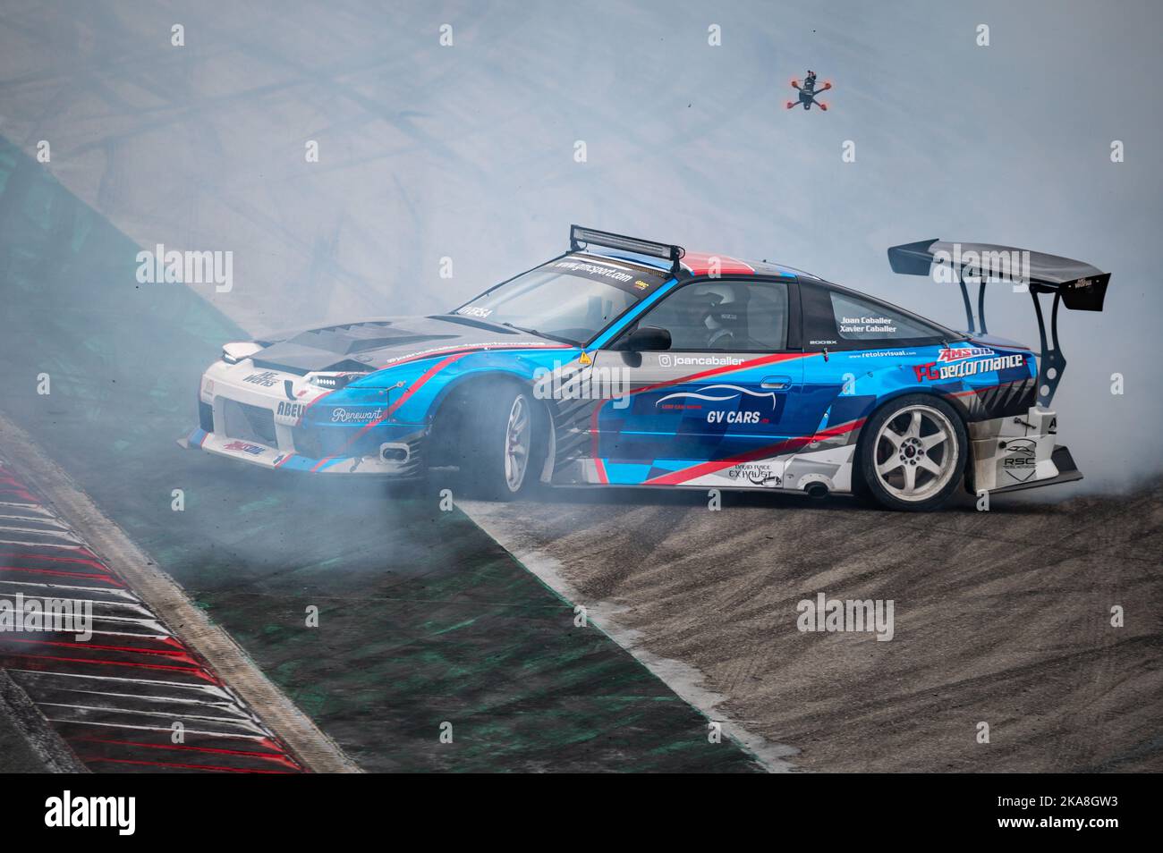Nissan Silvia S13 drifting on the circuit Stock Photo - Alamy