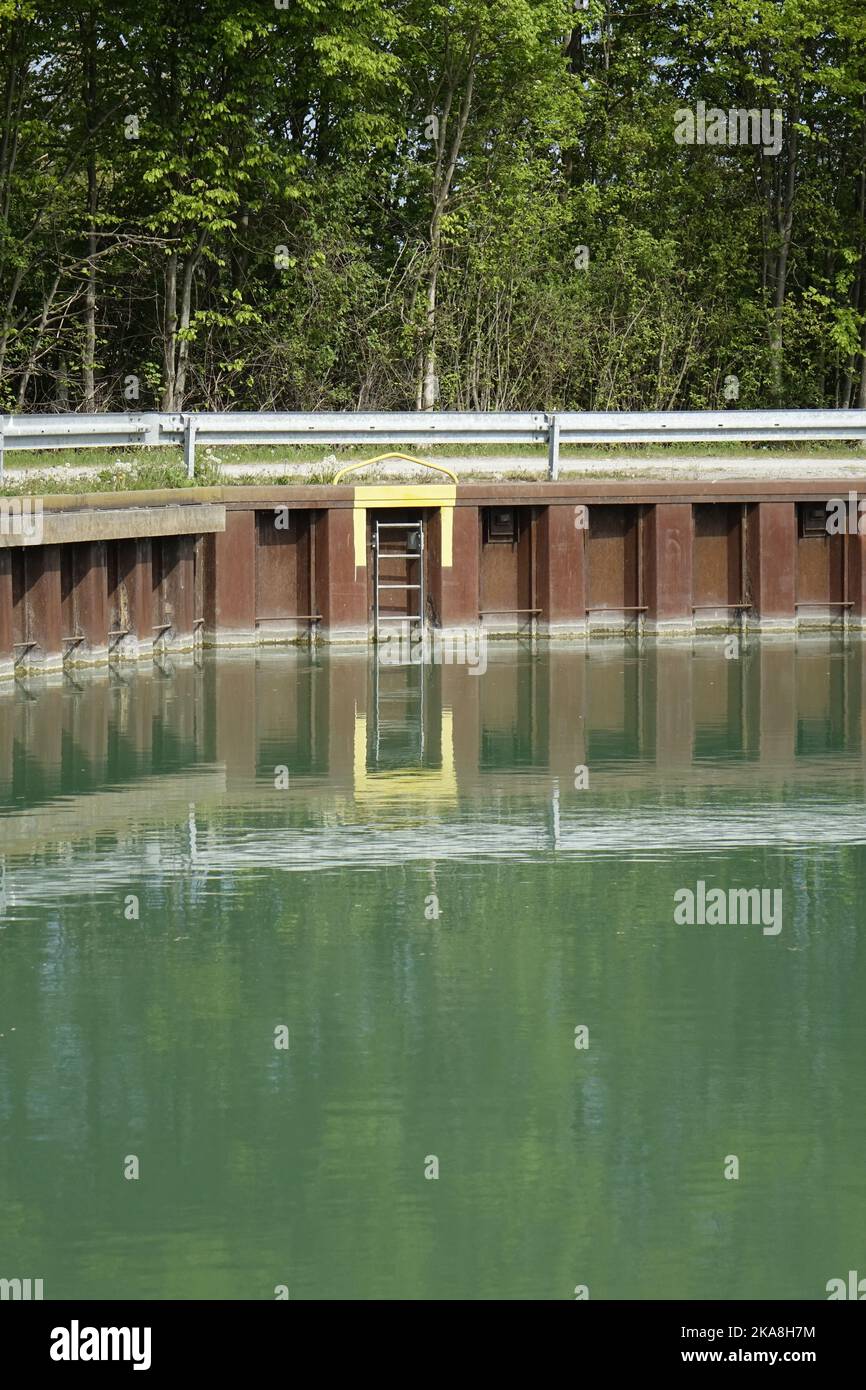 Iron dock at Hildesheim Harbour, end of Stichkanal Hildesheim (side ...