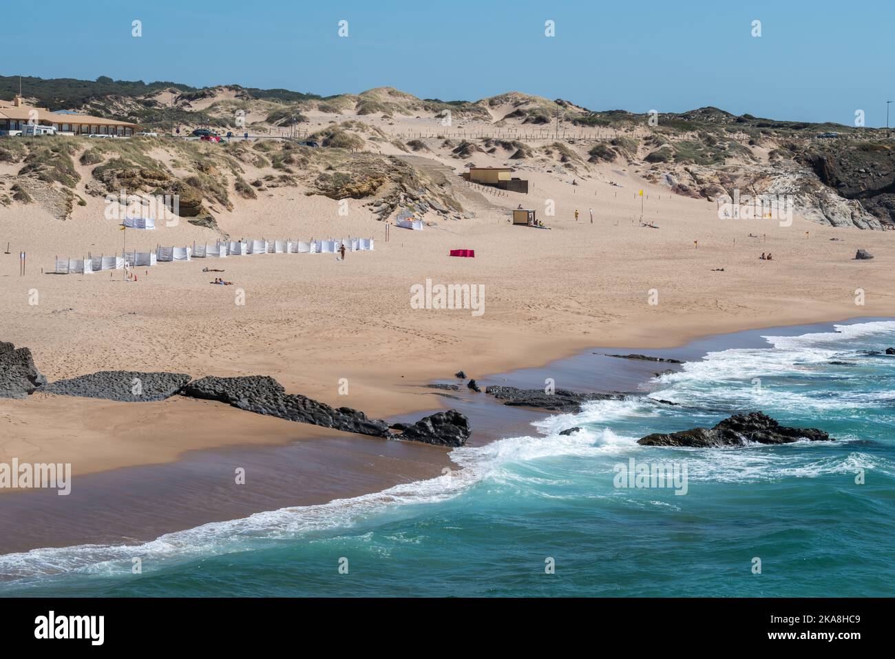 An aerial view of Cresmina beach in Cascais, Portugal Stock Photo - Alamy