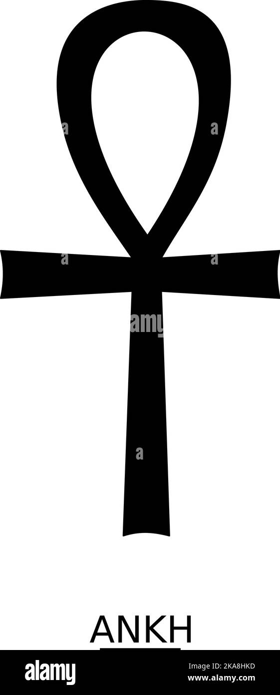 Vector Ankh Cross Symbol in Black and White Stock Vector Image & Art ...