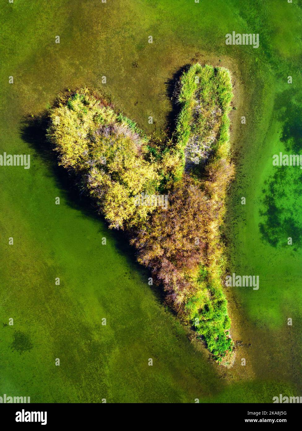 Aerial shot heart shape island hi-res stock photography and images - Alamy