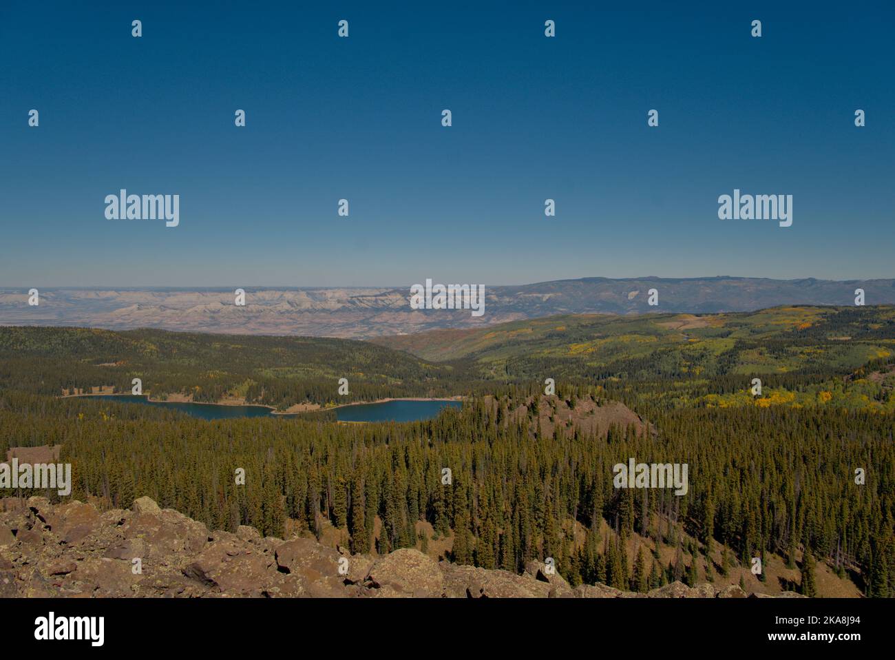 A view from Crag Crest, the summit of Colorado's Grand Mesa. Altitude ...