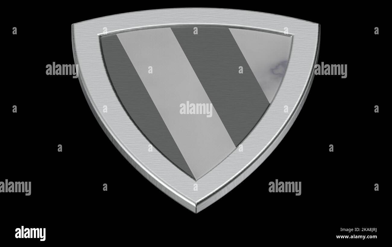 shield silver medieval 3d render illustration Stock Photo - Alamy