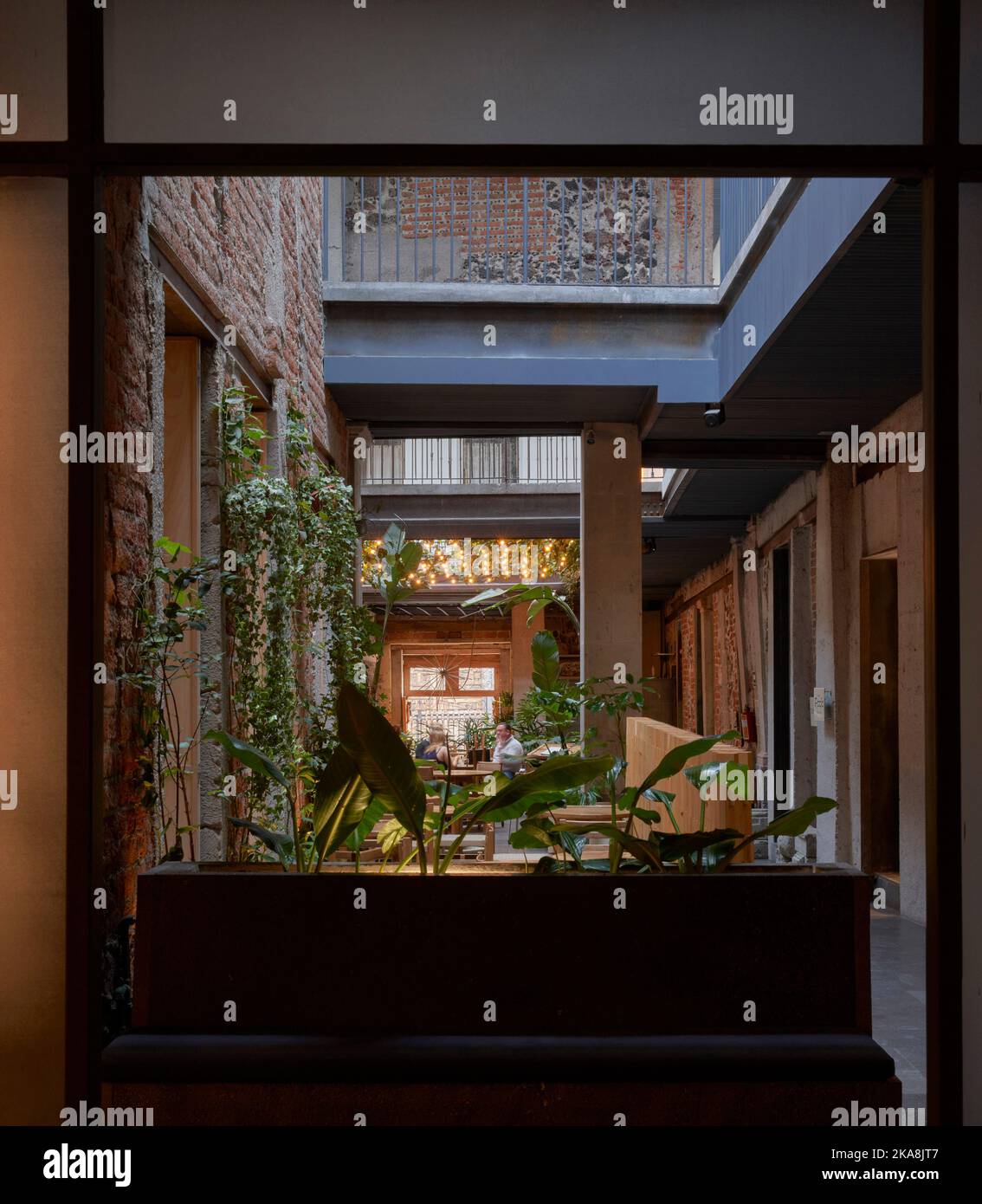 Ground floor with inner courtyard. Circulo Mexicana, Mexico City ...