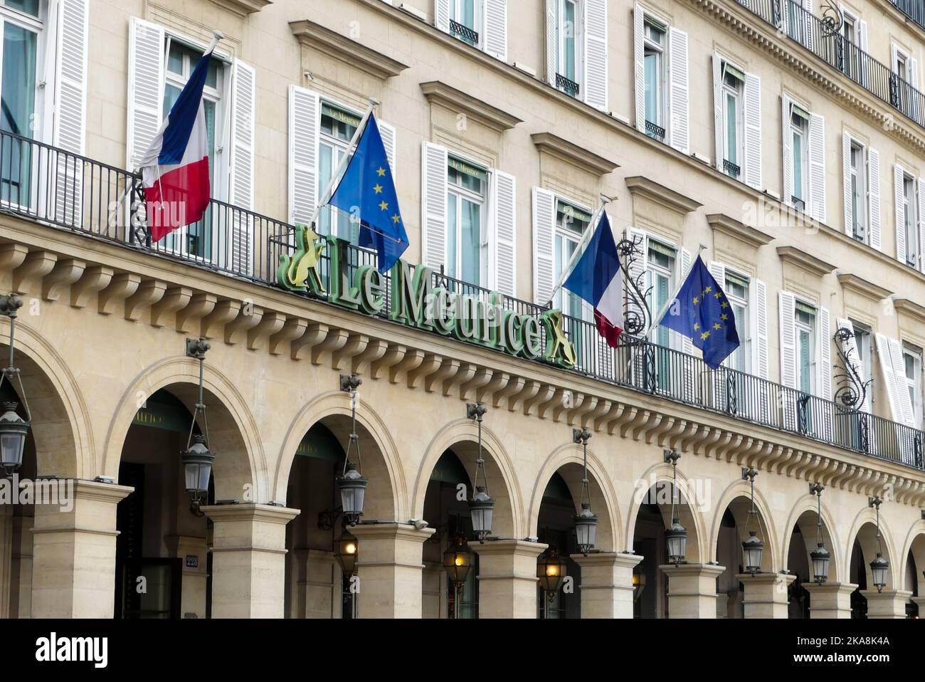 Paris, France. October 30. 2022. Famous five star hotel, Le Meurice ...