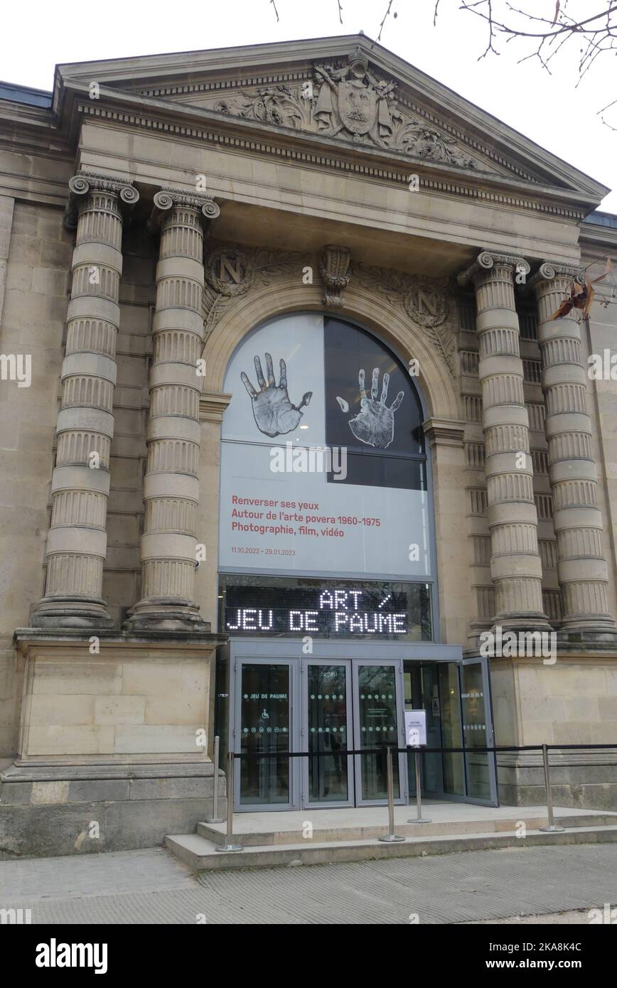 Paris, France. October 30. 2022. Jeu de Paume Art Center. Contemporary art exhibition space ...
