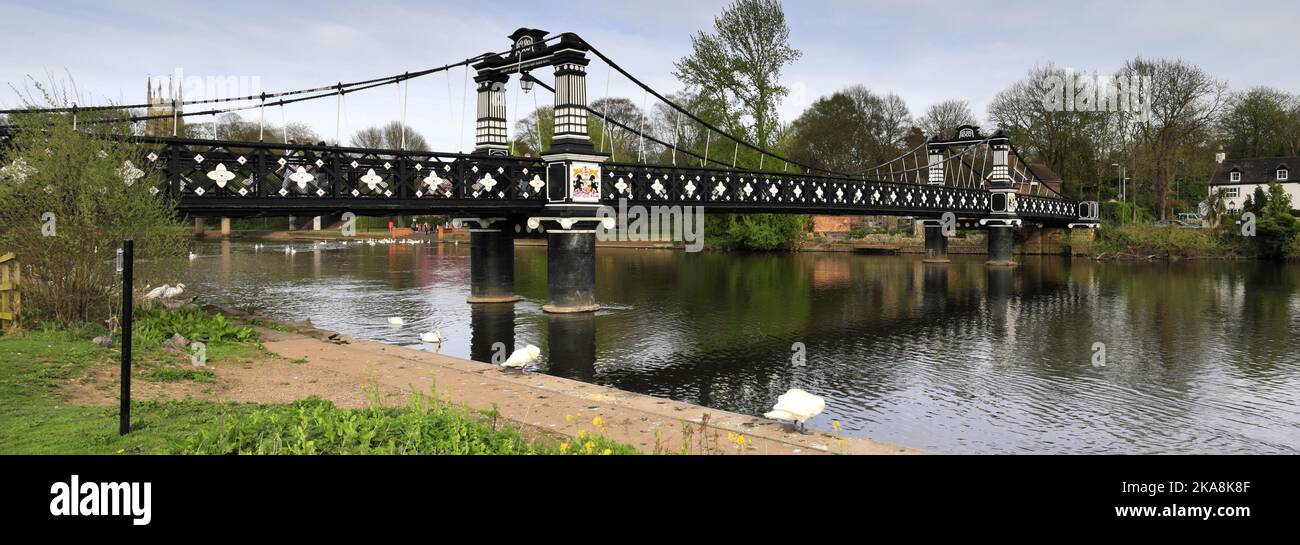 The Ferry bridge over the river Trent, Burton Upon Trent town ...