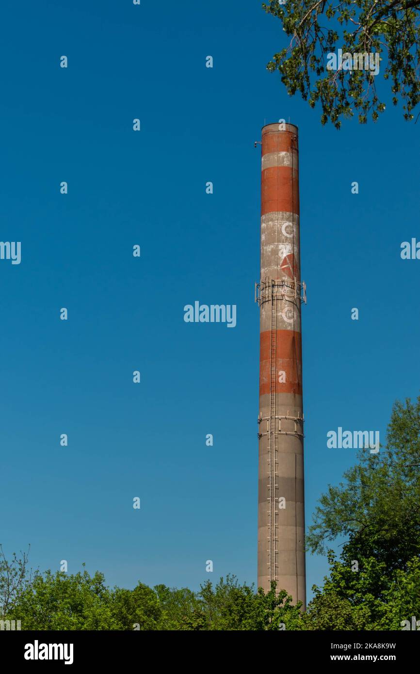 Beautiful shot of a tall lighthouse tower beacon at the shore of the ...