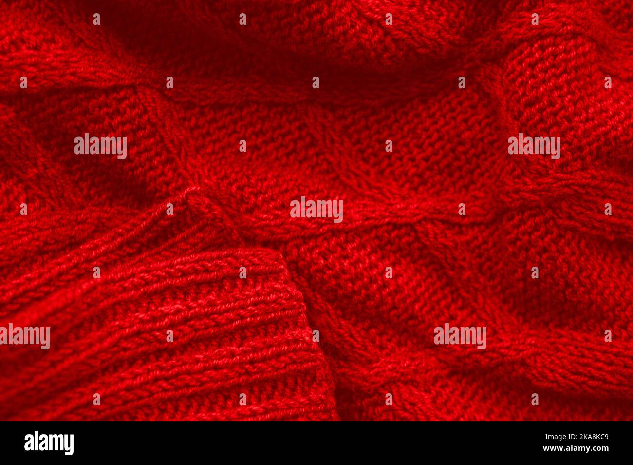 Handmade knitting background with detail woven threads Stock Photo - Alamy