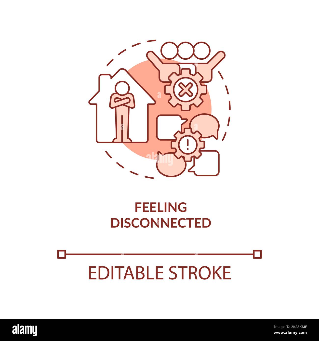 Feeling disconnected terracotta concept icon Stock Vector Image & Art ... Feeling disconnected terracotta concept icon Stock Vector Image & Art ...