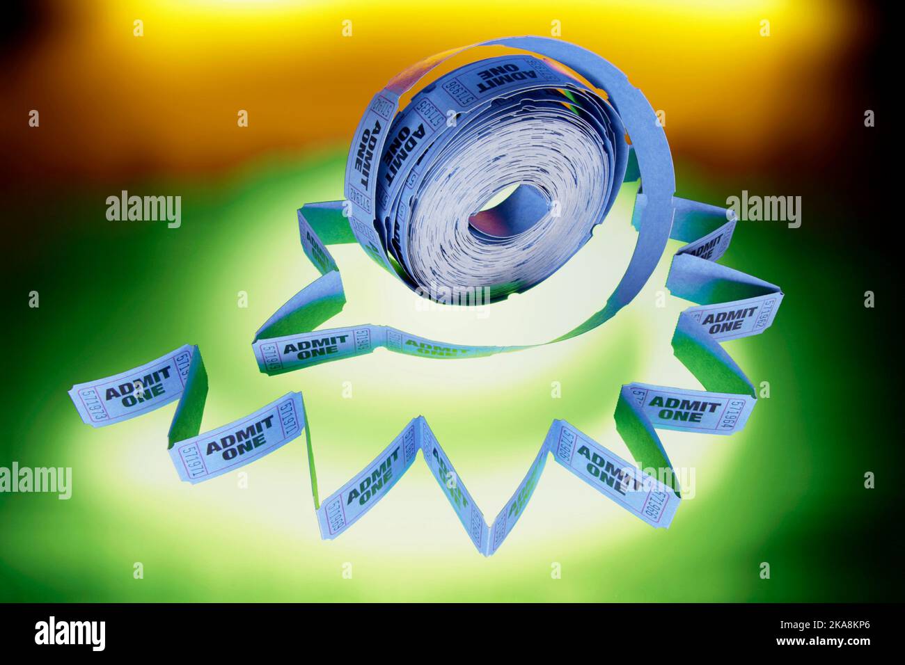 Reel of Movie Tickets Stock Photo - Alamy