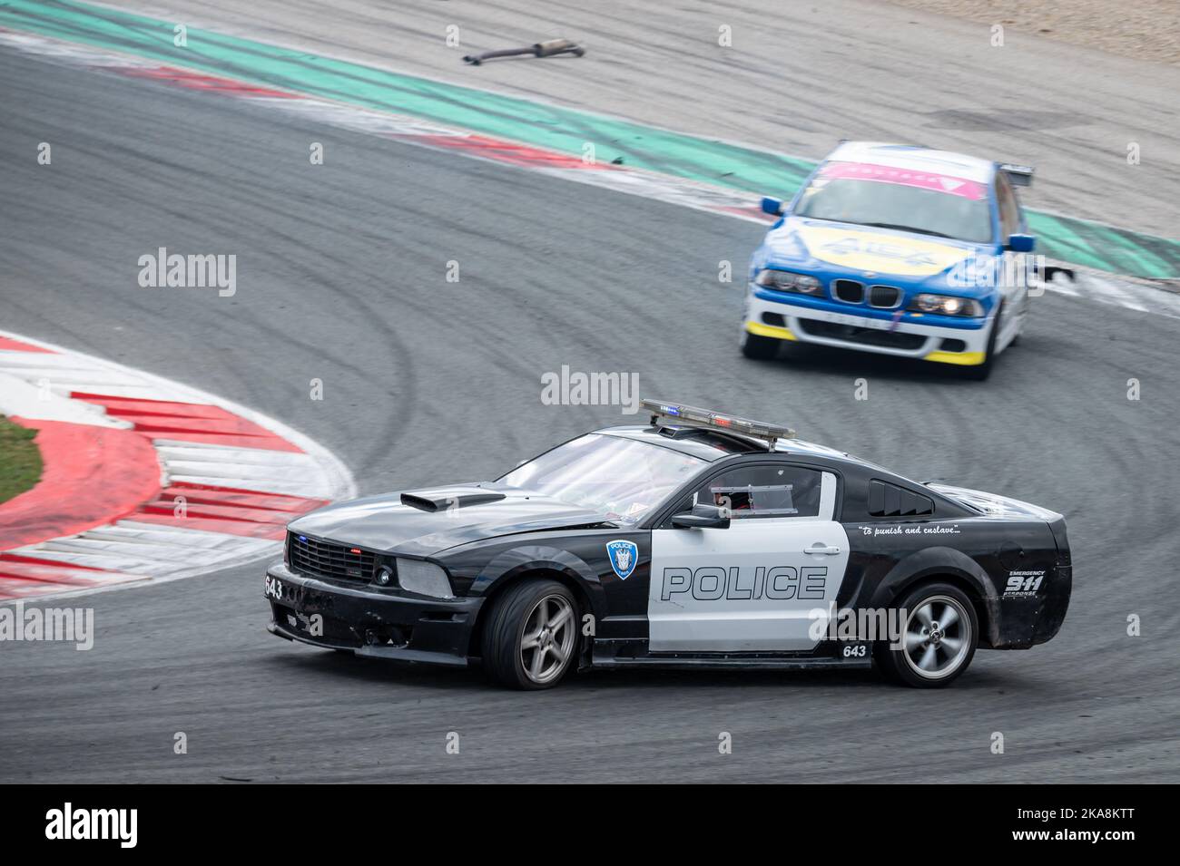 Ford Mustang drifting on the race track Stock Photo - Alamy