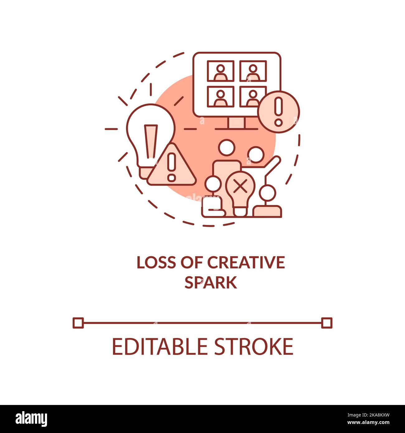 Loss of creative spark terracotta concept icon Stock Vector Image & Art ...