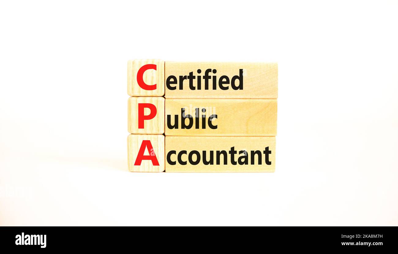 CPA certified public accountant symbol. Concept words CPA certified public accountant on wooden ...