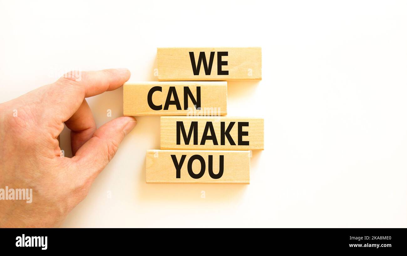 Support and we can make you symbol. Concept words We can make you on ...