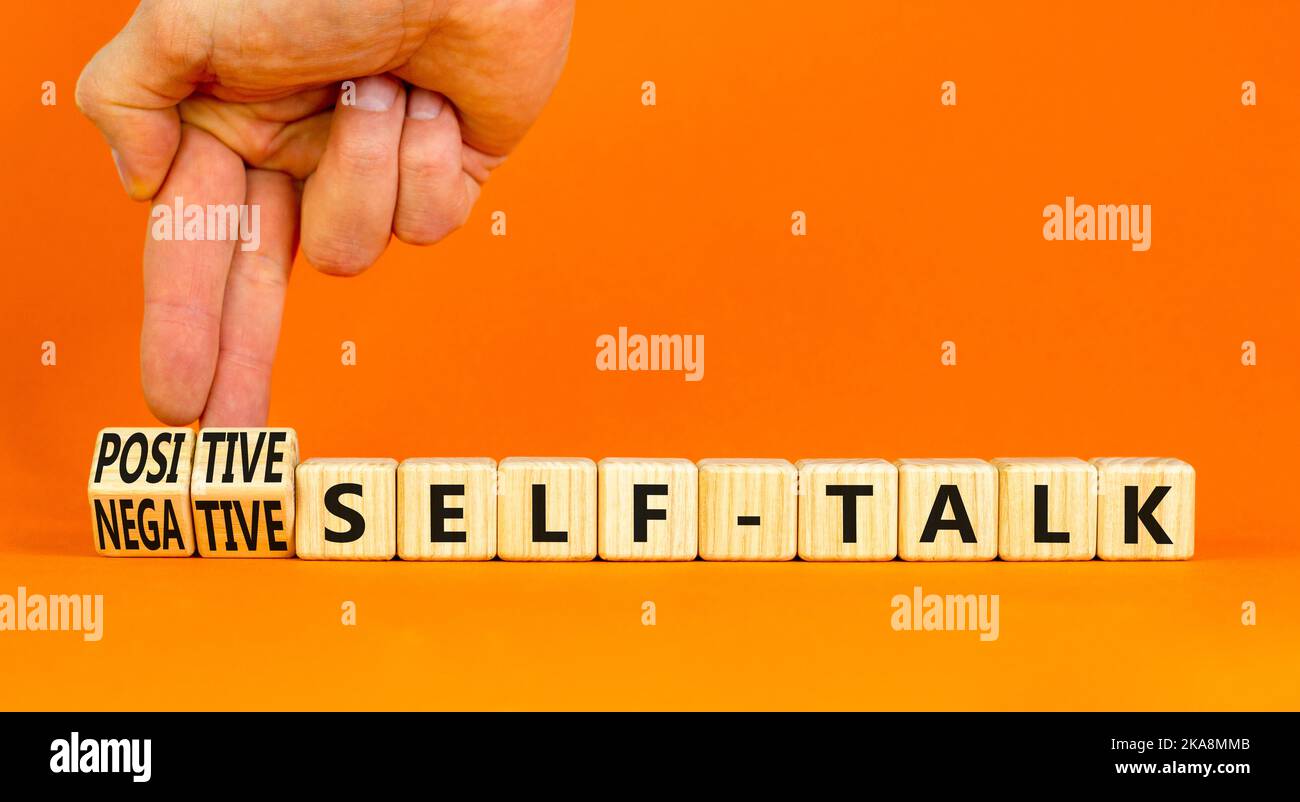 Positive or negative self-talk symbol. Concept words Positive self-talk ...