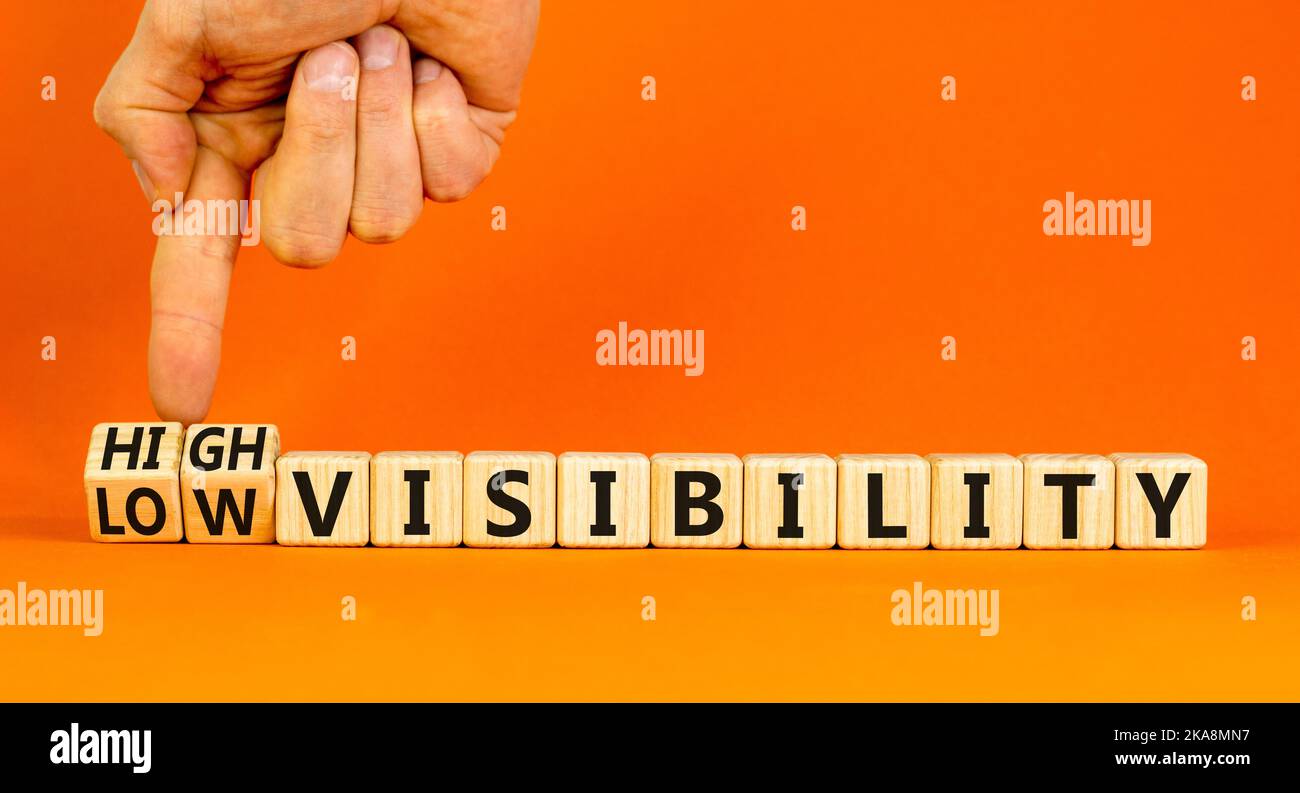 High or low visibility symbol. Concept words High visibility and Low ...