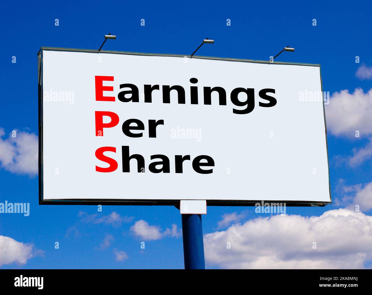 EPS earnings per share symbol. Concept words EPS earnings per share on ...
