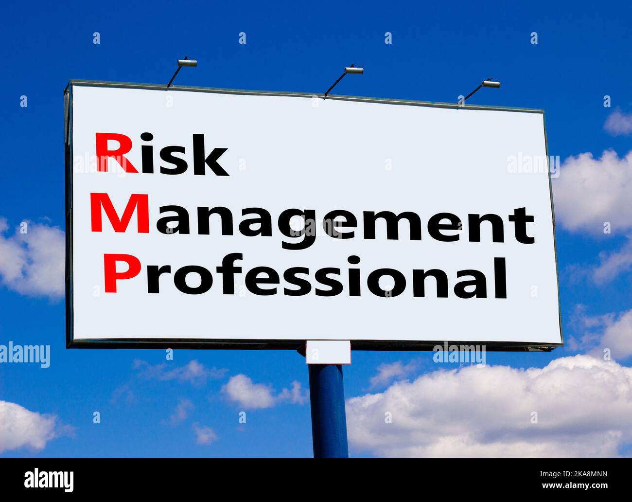 RMP risk management professional symbol. Concept words RMP risk ...