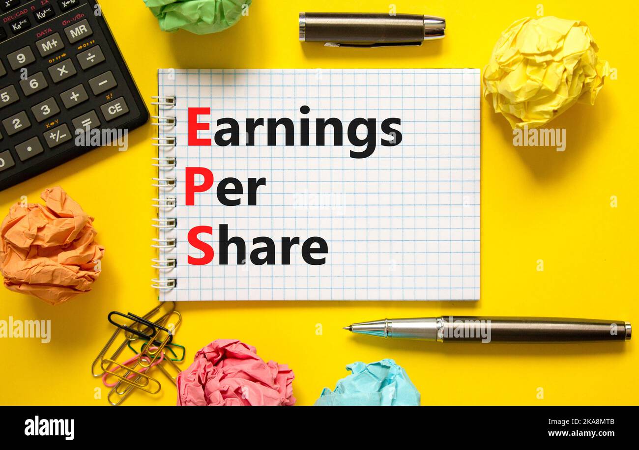 EPS earnings per share symbol. Concept words EPS earnings per share on ...