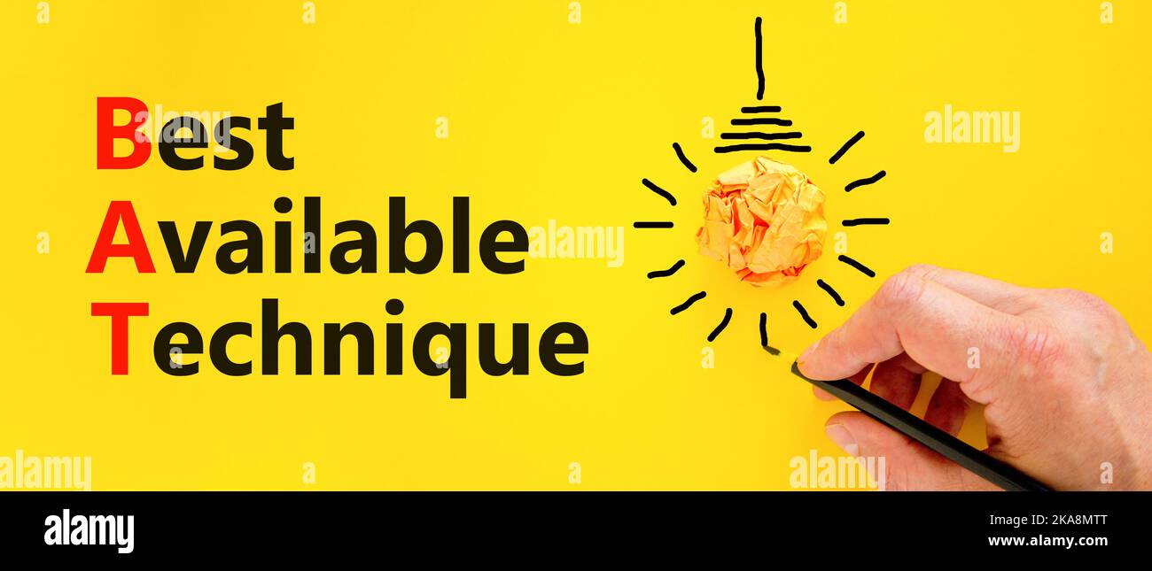 BAT best available technique symbol. Concept words BAT best available ...