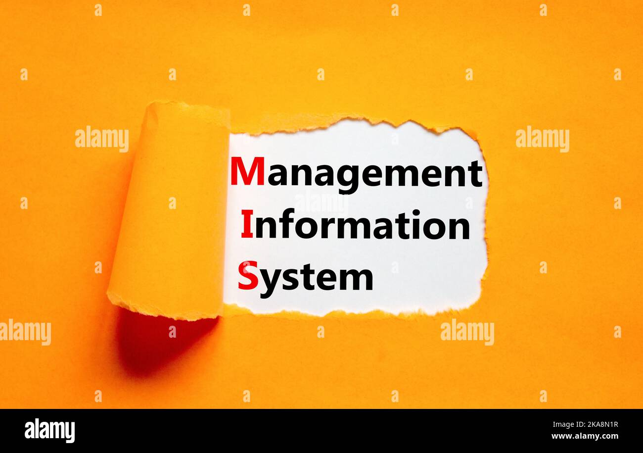 MIS management information system symbol. Concept words MIS management information system on ...