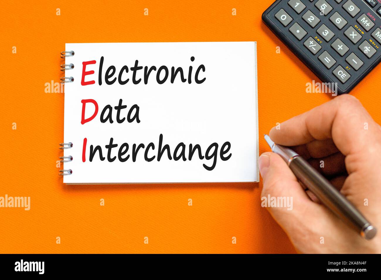 EDI electronic data interchange symbol. Concept words EDI electronic ...